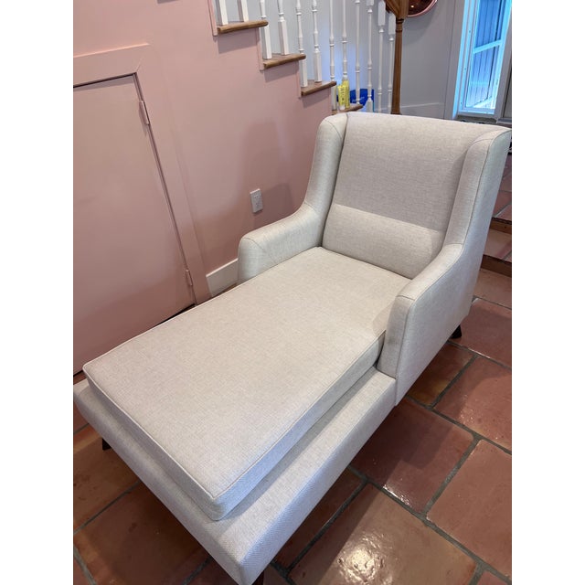 Beige Chaise Lounge Chair | Chairish