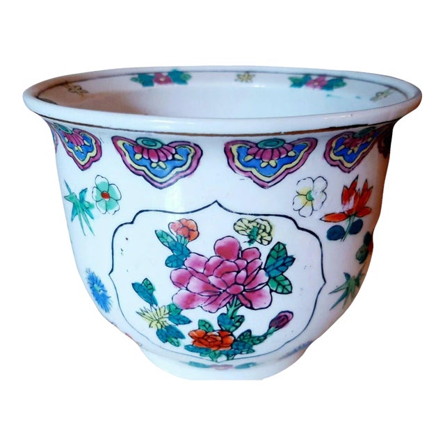 20th C Chinese Famille Rose Cachepot | Chairish