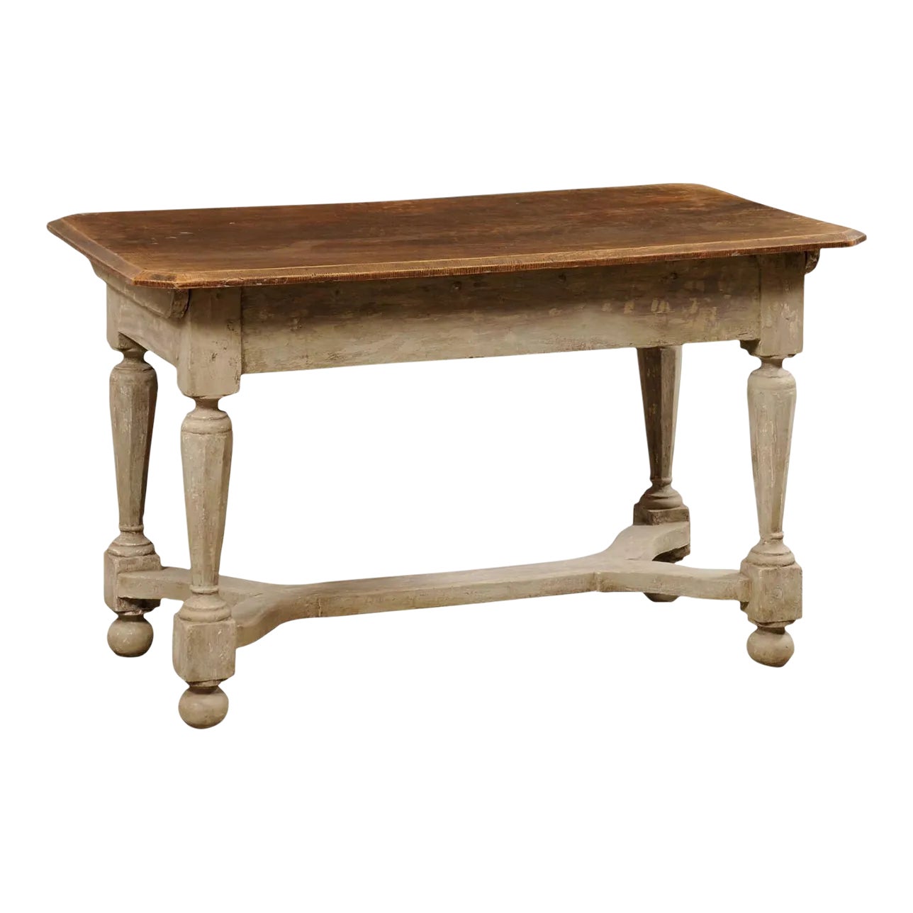 17th Century Swedish Period Baroque Carved Wood Table | Chairish