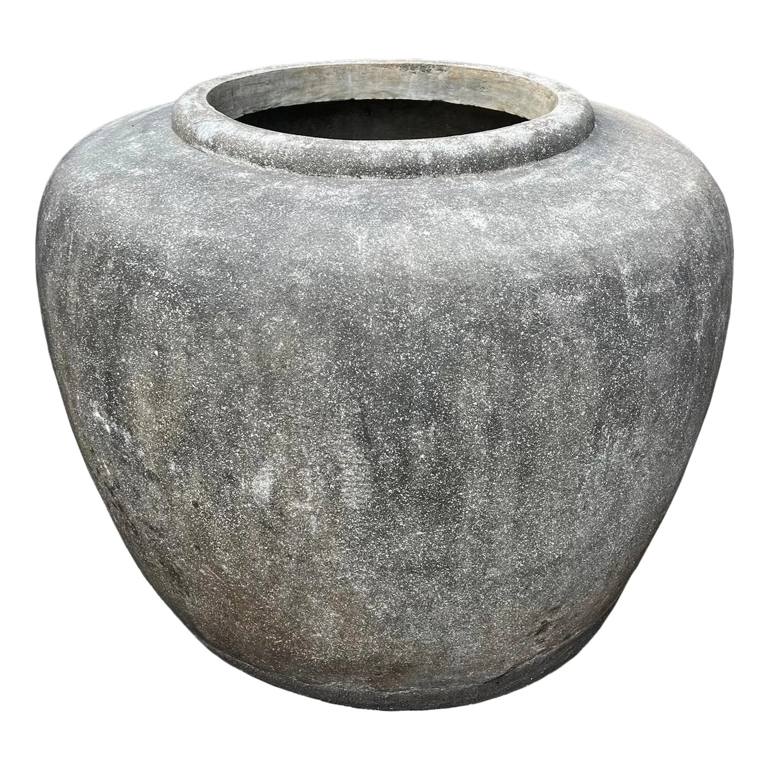 Antique Cement Java Planter / Pot | Chairish