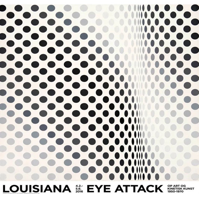 2016 Bridget Riley Louisiana Poster | Chairish