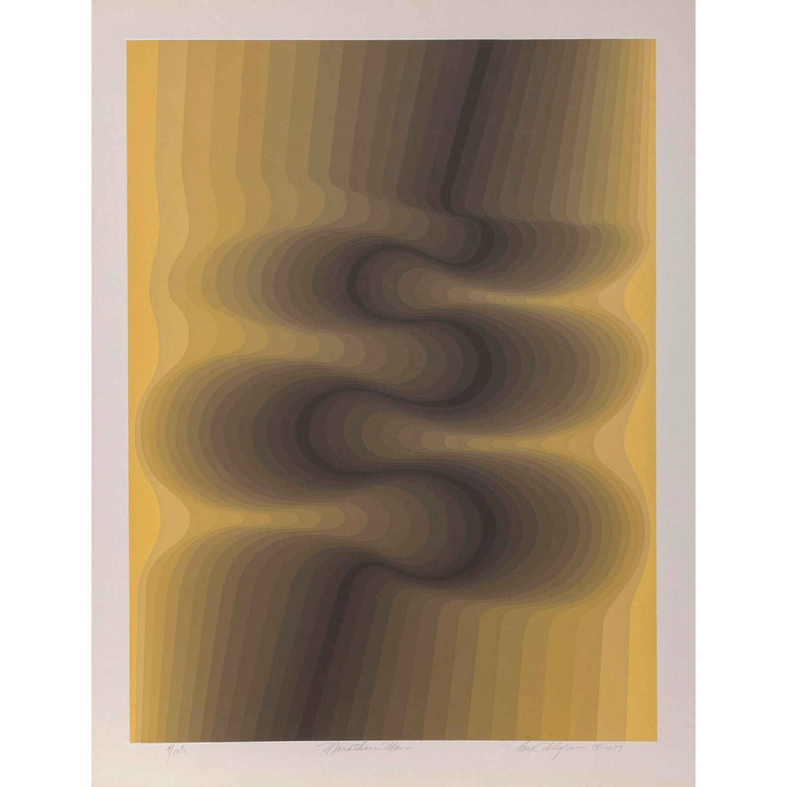 Marathon Man, Roy Ahlgren Screenprint, Signed, Numbered, Dated, and ...