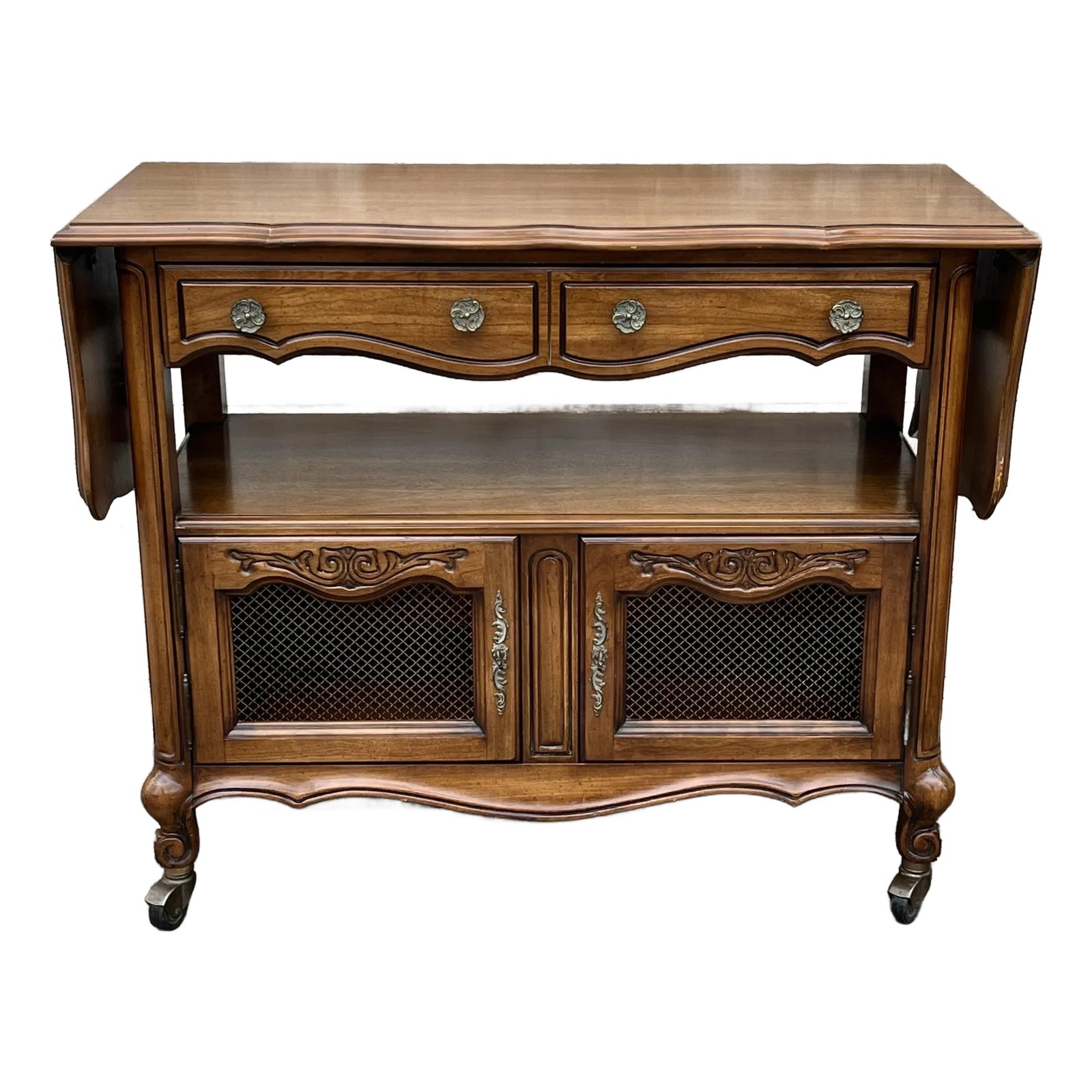 1970s Vintage French Provincial Buffet Server by White Fine Furniture ...