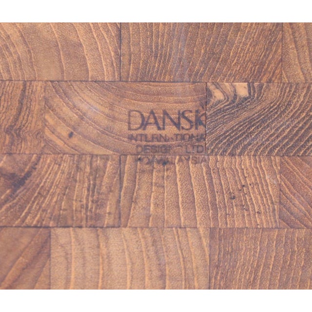 Round Mid Century Danish Modern Butcher Block Dansk Tray by Jens ...