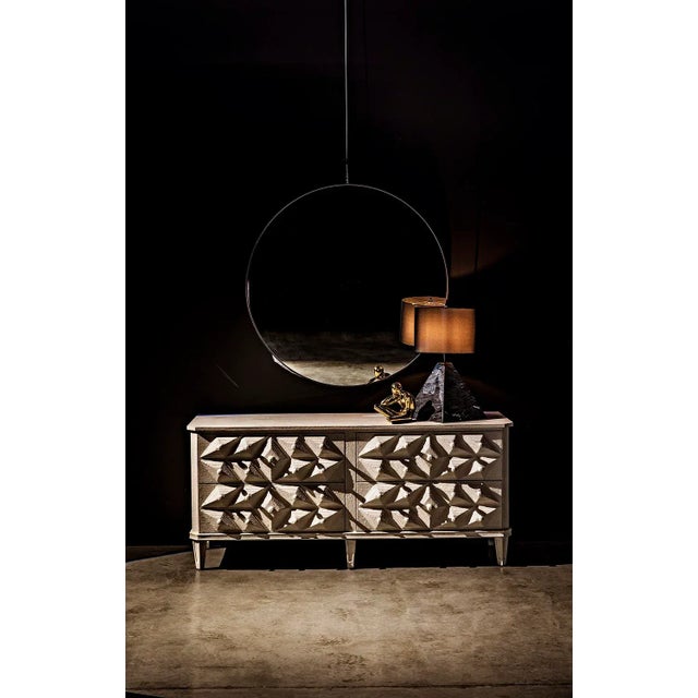 NOIR Sheba Pyramid Table Lamp with Black Shade | Chairish