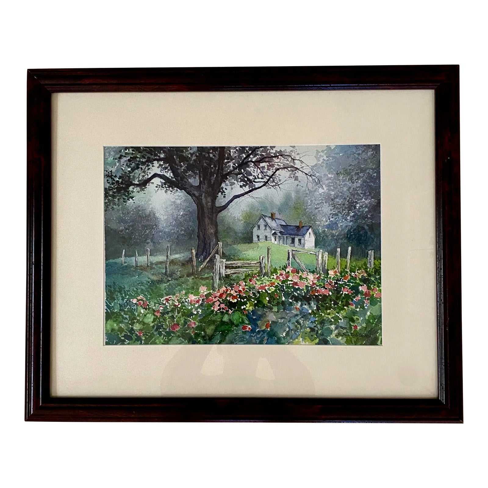 Original Landscape Watercolor - by Sue Sweterlitsch, Vermont Farm House ...