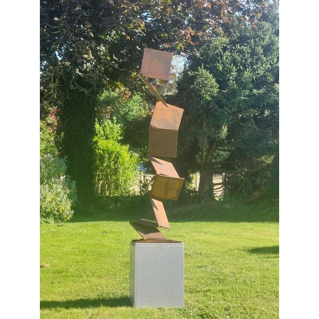 Kuno Vollet, Aspiring Path Sculpture, Rusted Steel | Chairish