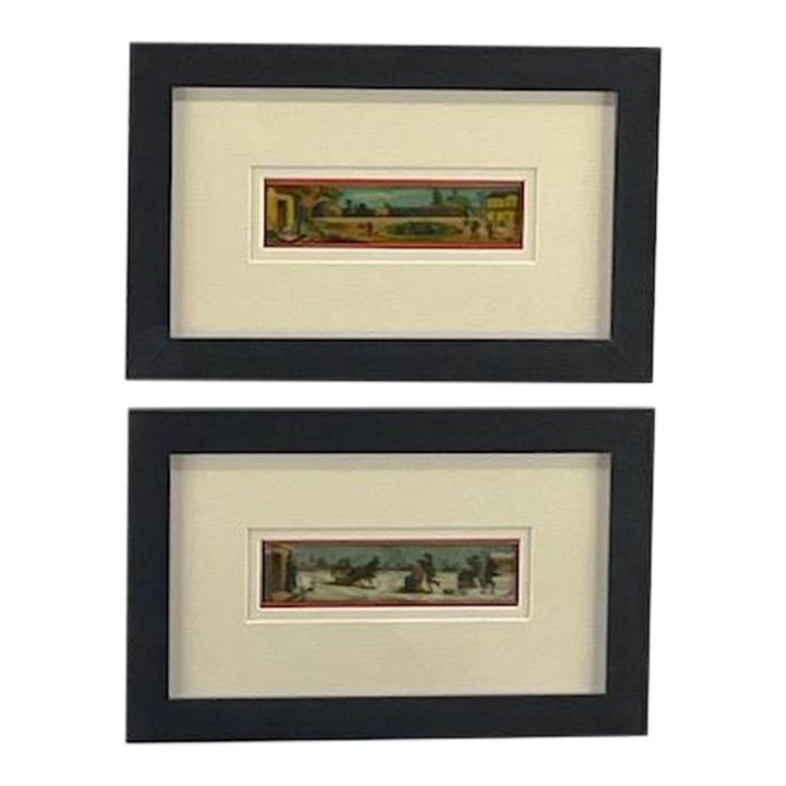 Antique Framed Color Glass Slides | Chairish