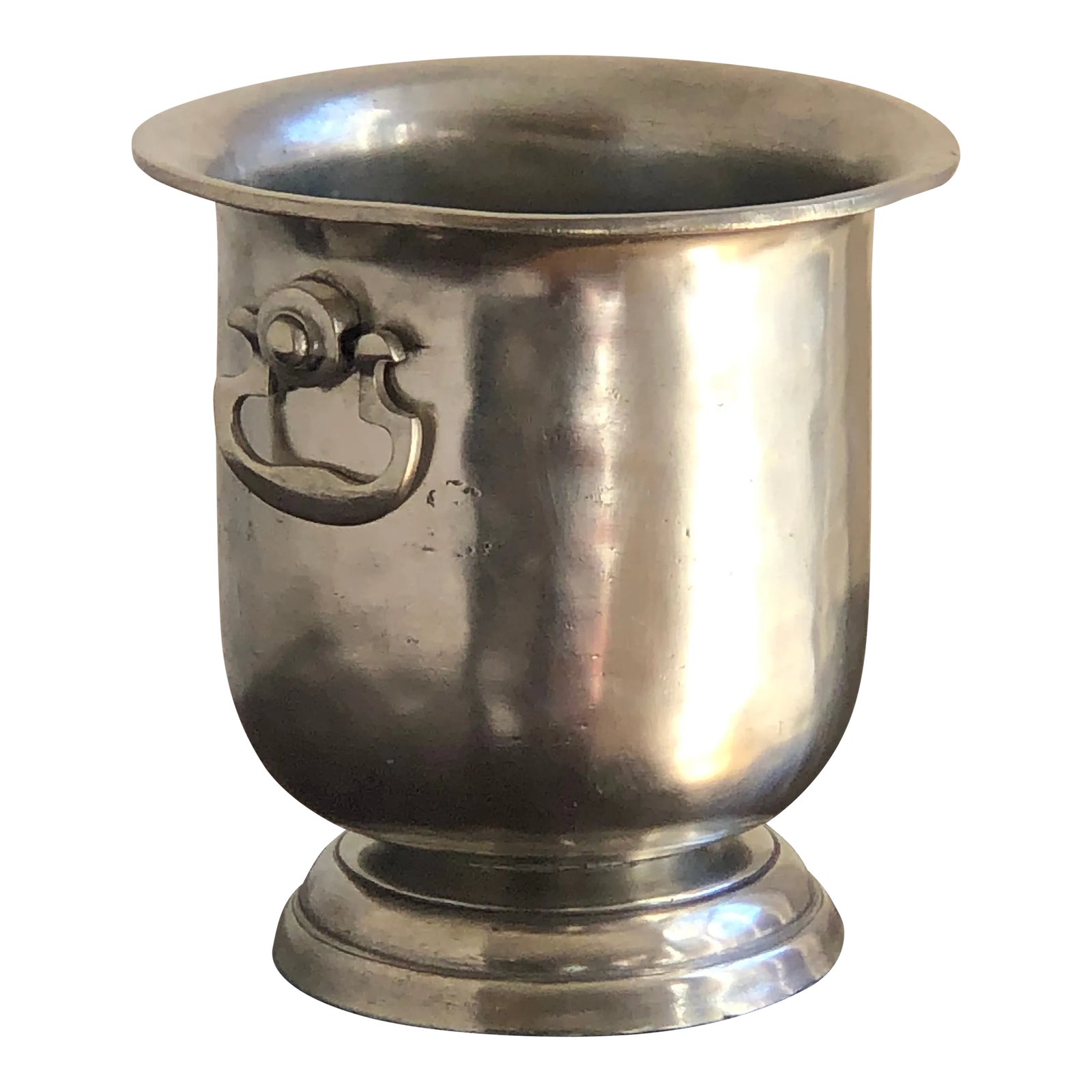 Vintage Valpeltro Artale Pewter Ice Bucket, Italy | Chairish