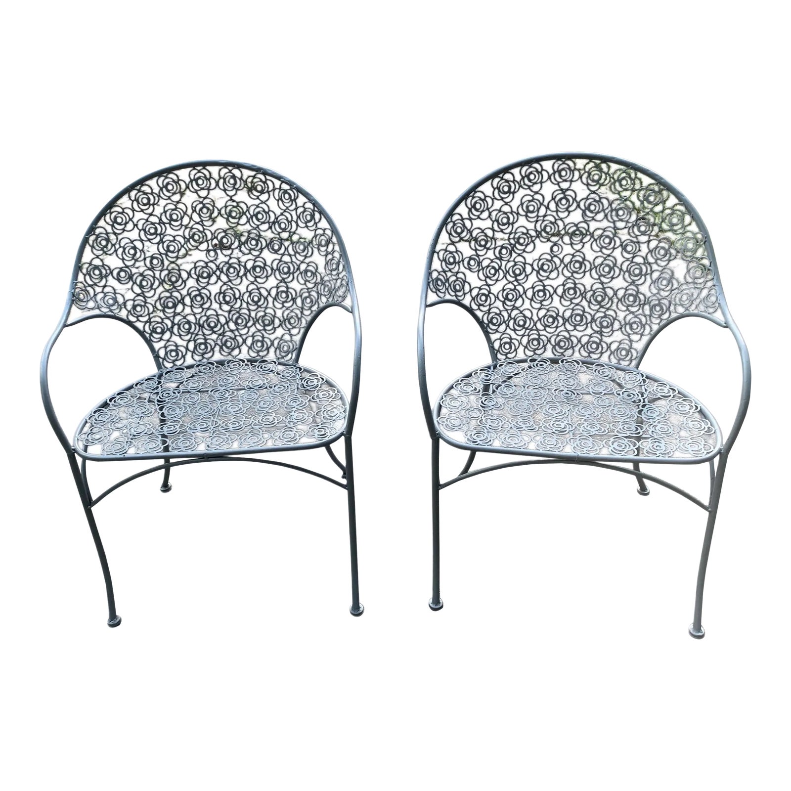 Vintage Outdoor Metal Chairs | Chairish
