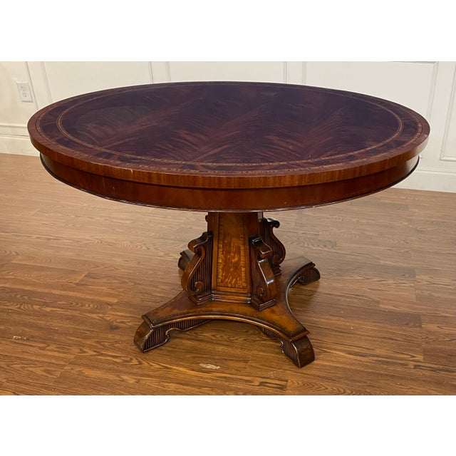 Regency 48” Round Foyer Table by Leighton Hall - Showroom Sample | Chairish