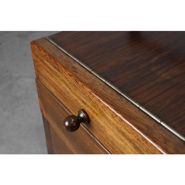 French Wooden Sewing Box with Cantilever Design, 1920s | Chairish