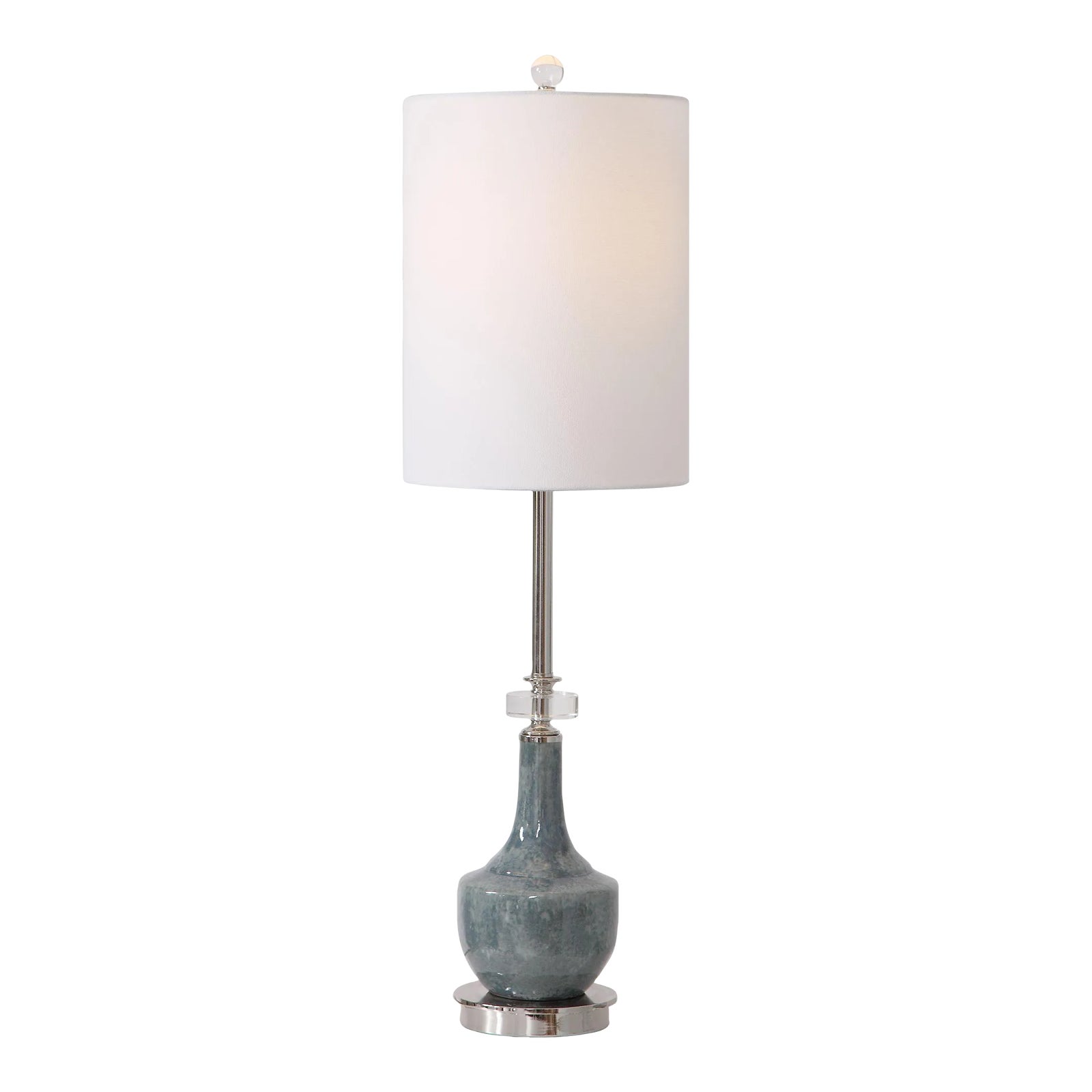 Piers Mottled Blue Buffet Lamp | Chairish