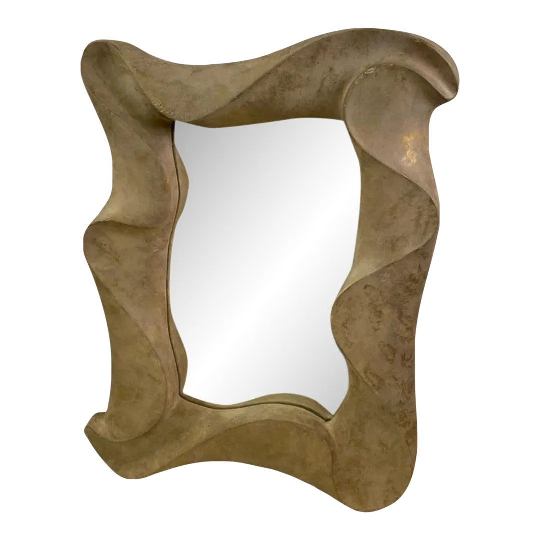 1980s David Marshall Sculptural Modernist Mirror | Chairish