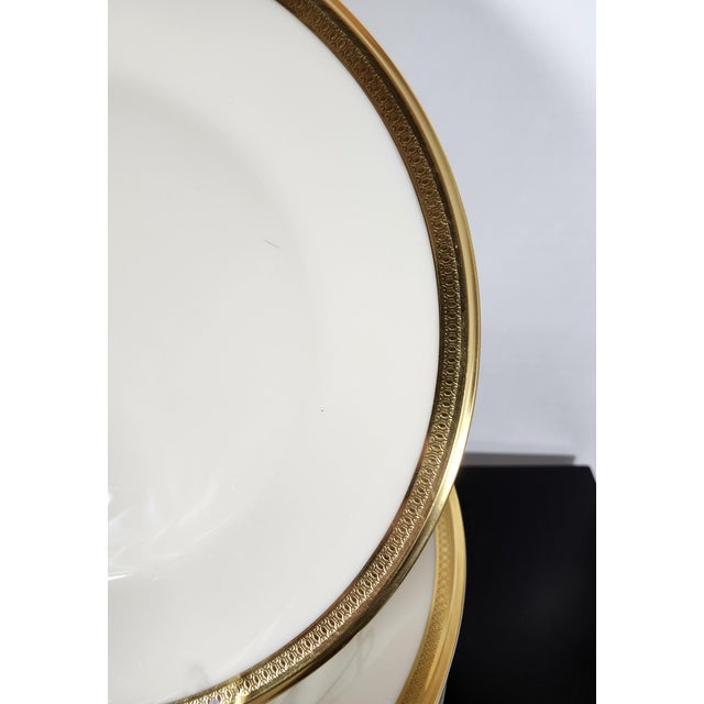 1940s Lenox Aristocrat China Dinner Plates Set of 4 Ivory With Heavy ...