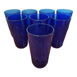 Vintage & Used Blue Glasses | Chairish