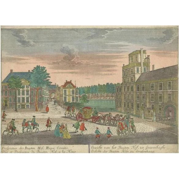 Georg Balthasar Probst, Illustration of the Buitenhof in the Hague ...