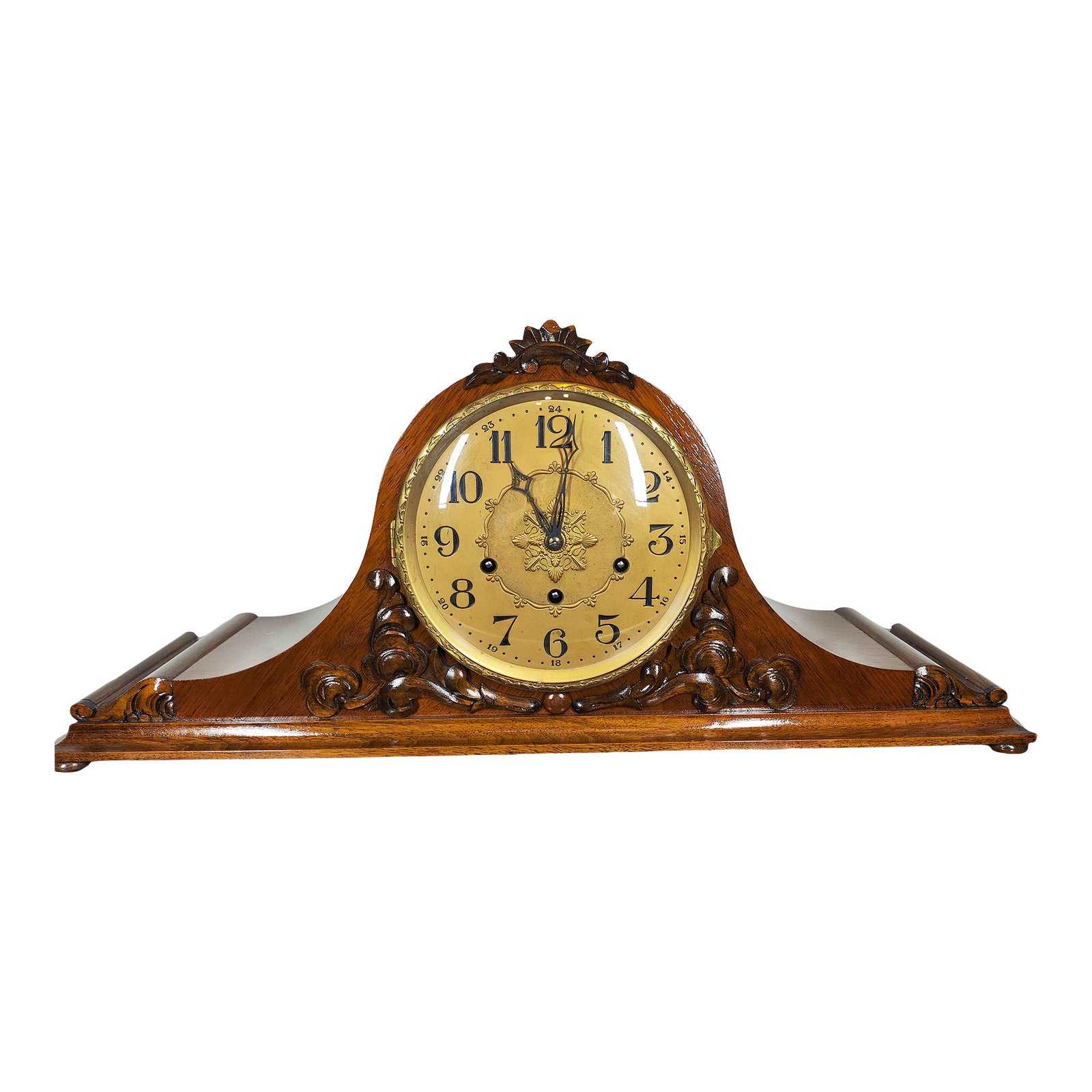 1936 Gustav Becker Antique Westminster Chime Mantel Clock | Chairish