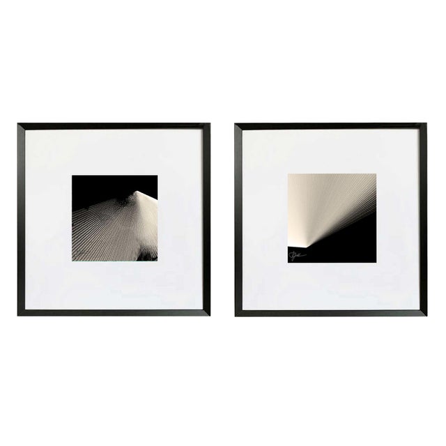 Joanna Gall Black and White Abstract Prints - a Pair | Chairish