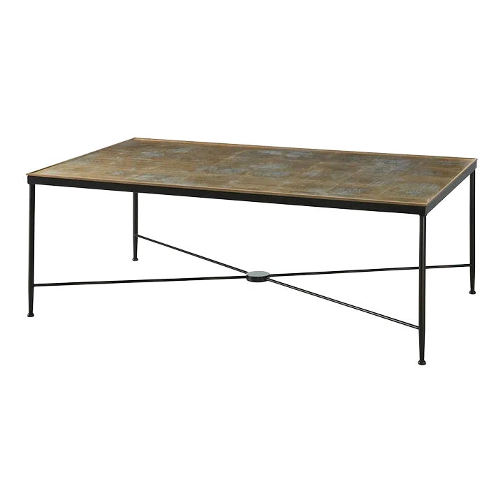 Mid Century Cocktail Table With Eglomisé Top | Chairish