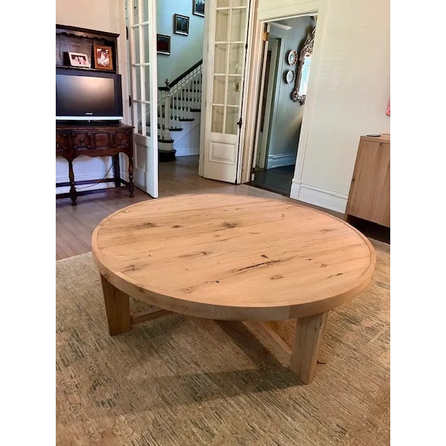 Modern White Oak Handmade Center Table by Fortunata Design Chairish