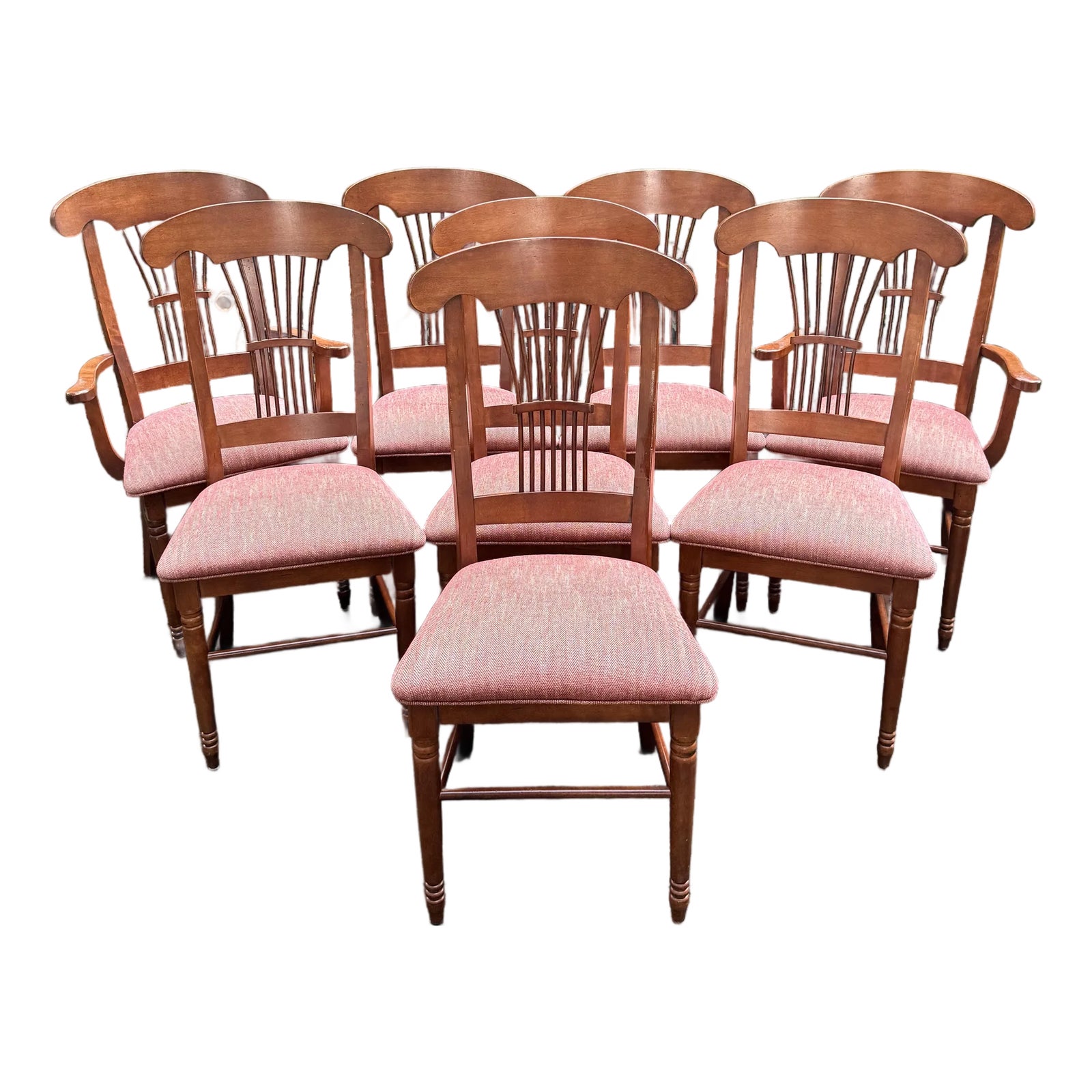 Bermex Furniture Solid Birch Wheat Back French Country Chairs - Set of ...