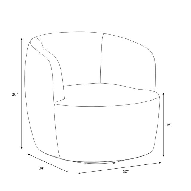 Charlie Swivel Chair in Boucle, Tan | Chairish