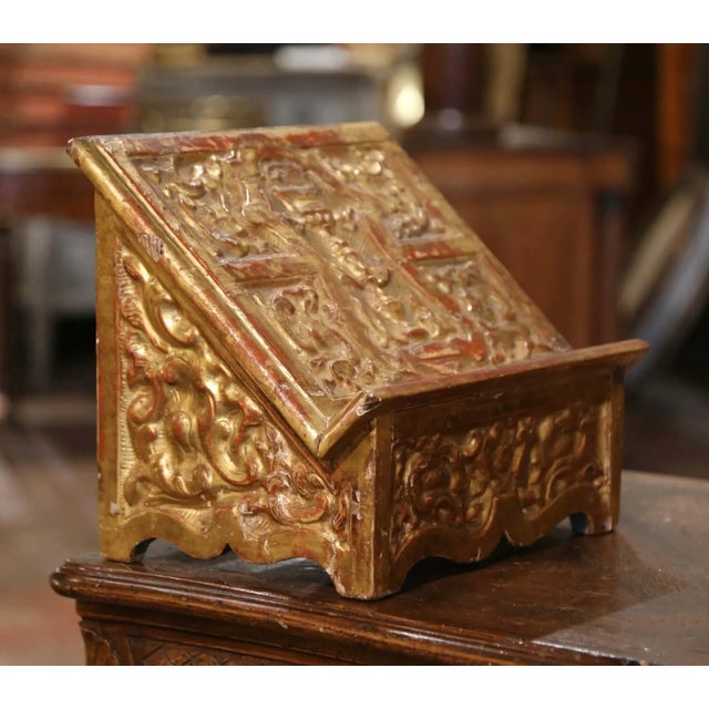 18th Century Italian Carved Giltwood Holy Bible Book Stand Holder ...