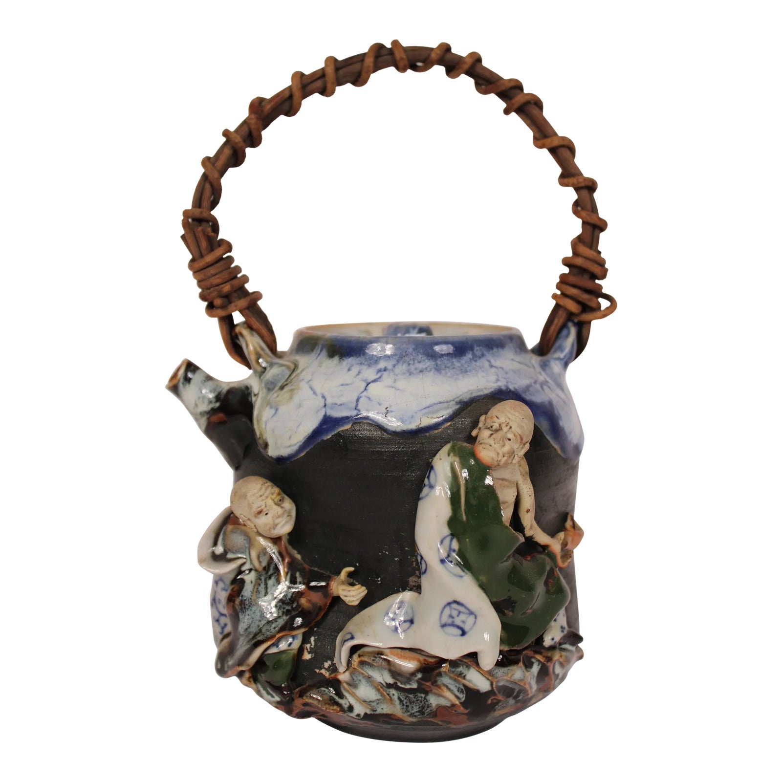 Sumida Ware Pottery Teapot | Chairish