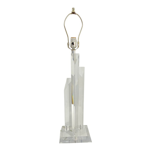Vintage Astrolite Lucite Prisms Table Lamp | Chairish
