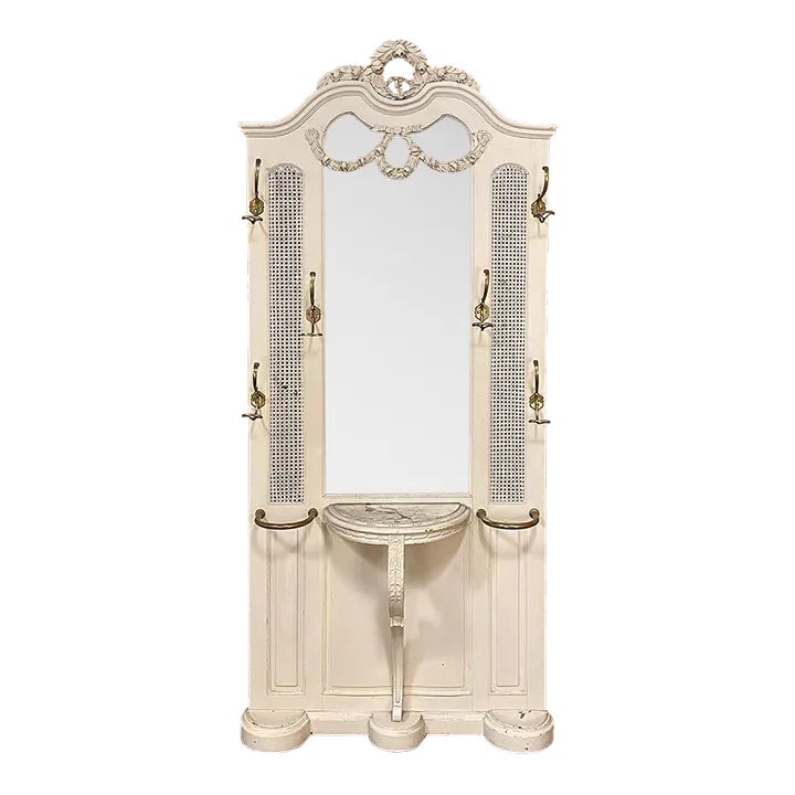 19th Century French Louis XVI Painted Hall Tree | Chairish