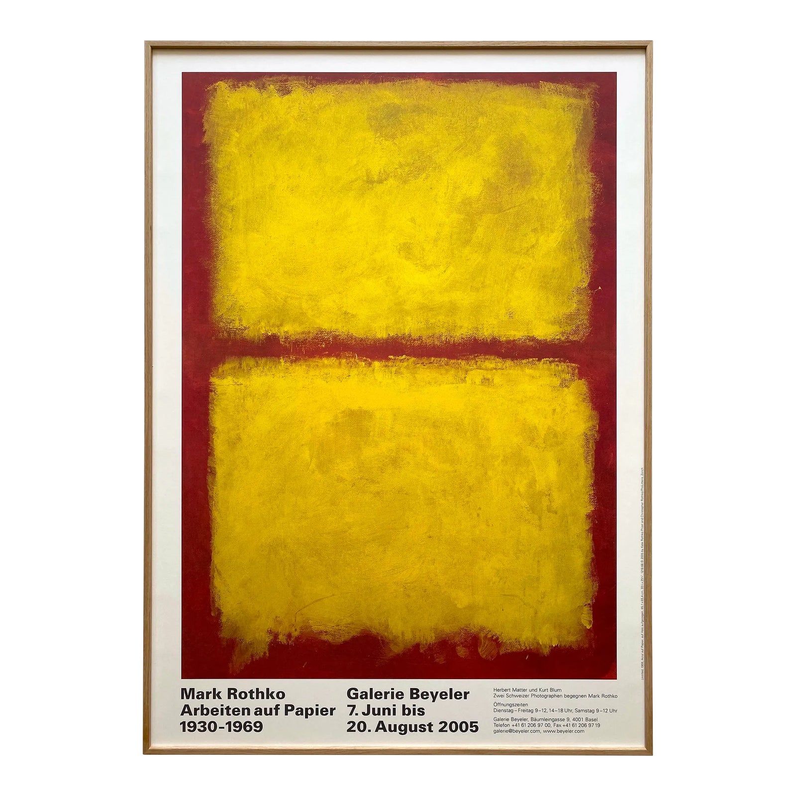 Mark Rothko Modernist Lithograph Print Framed Abstract Expressionist ...