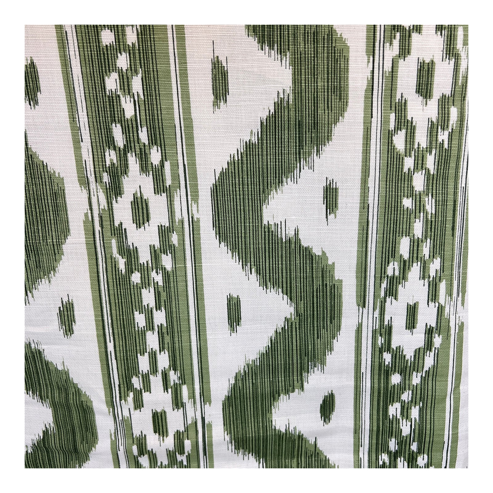 Quadrille Bali Hai in Green Linen Fabric- 3 7/8 Yards | Chairish