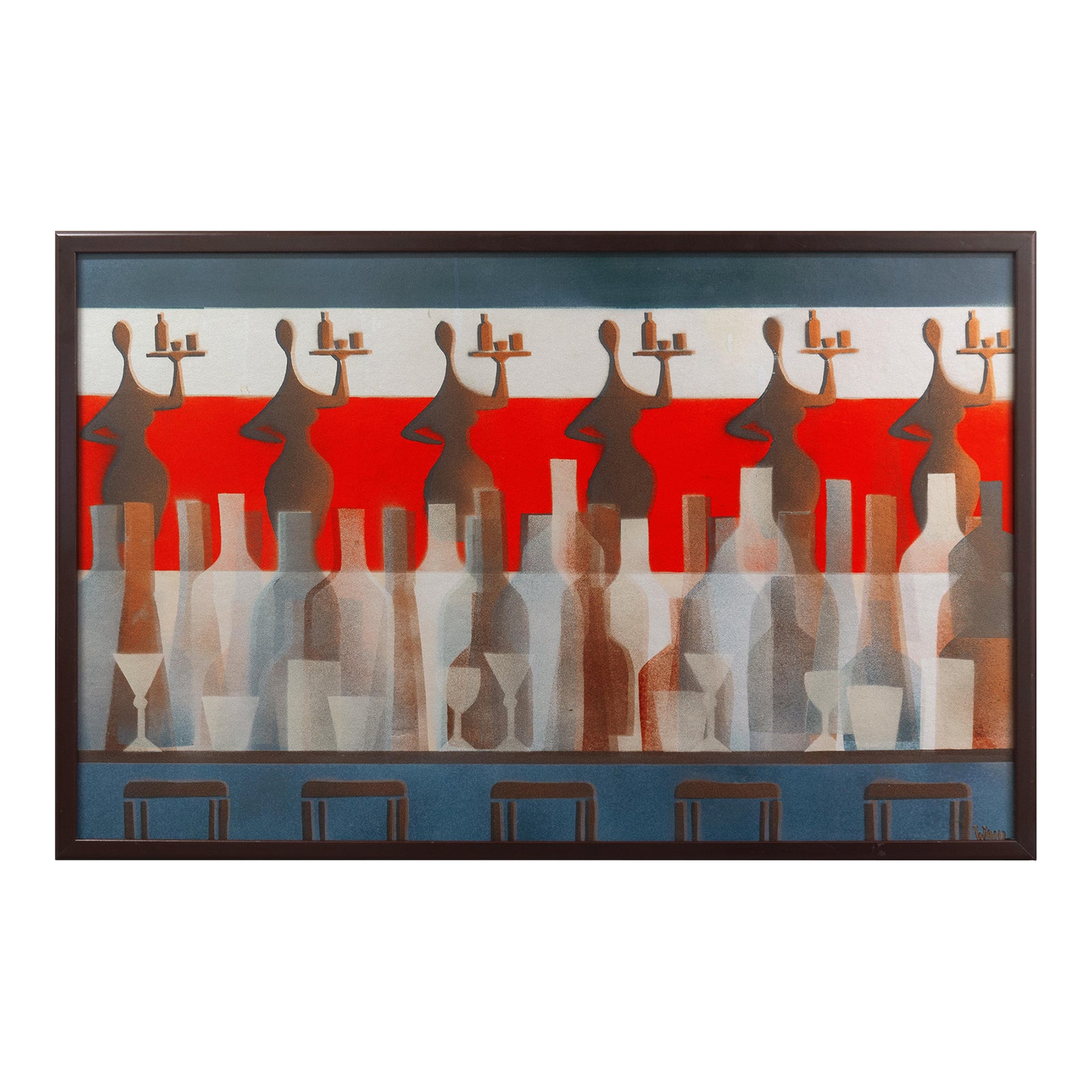 'Betsy Ross Bar & Grill' by John F. Wahl, 1983, Santa Cruz Art League, California, Cocktail ...