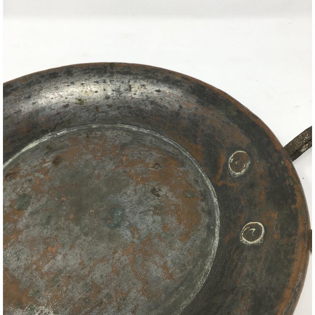 Mid 20th Century Round Copper Pot with Handles | Chairish