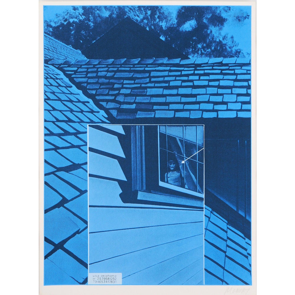 Jacques Monory, Young Girl at the Window, Original Signed Silkscreen ...