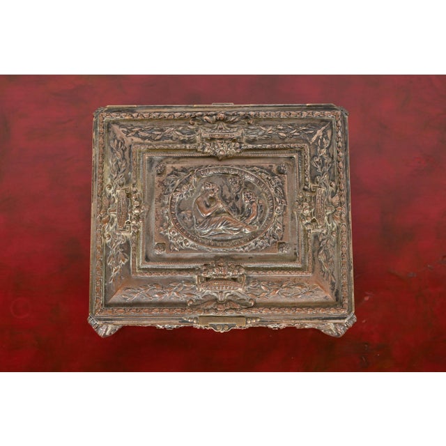 Antique French Repousse Silver Jewelry Box | Chairish