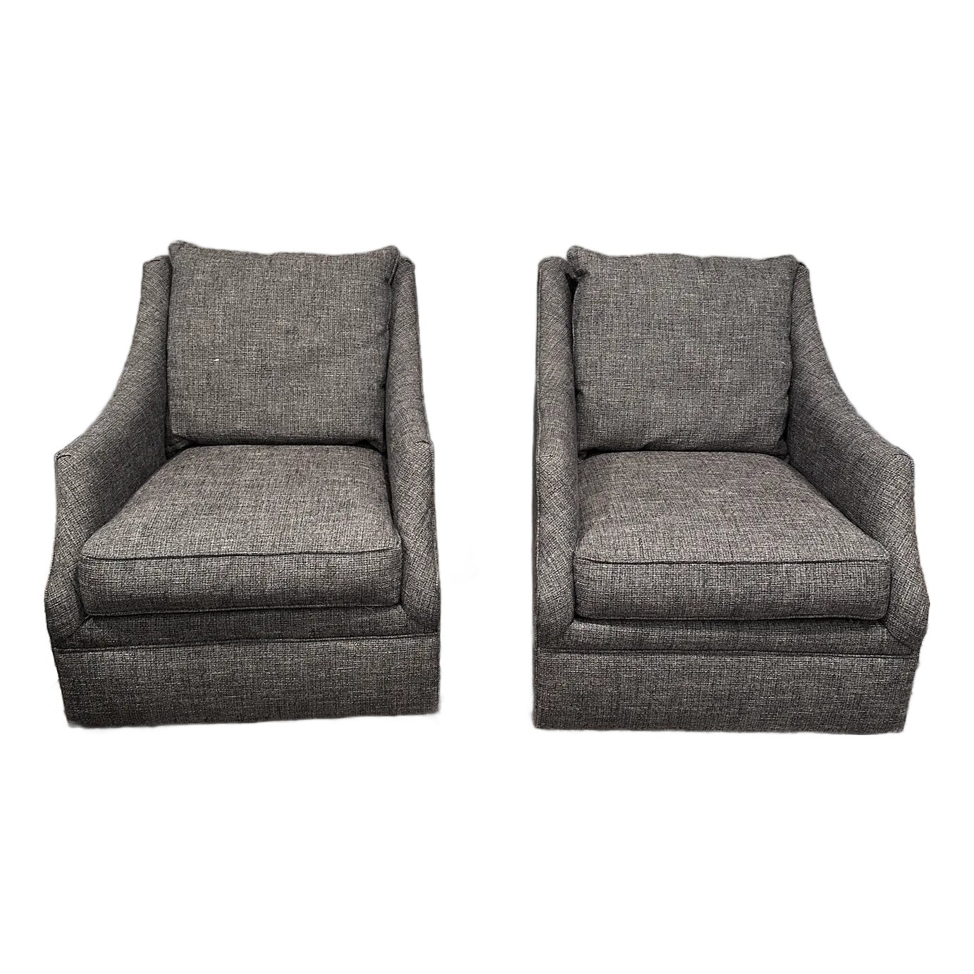 Pair of Rowe Allen Swivel Chairs | Chairish