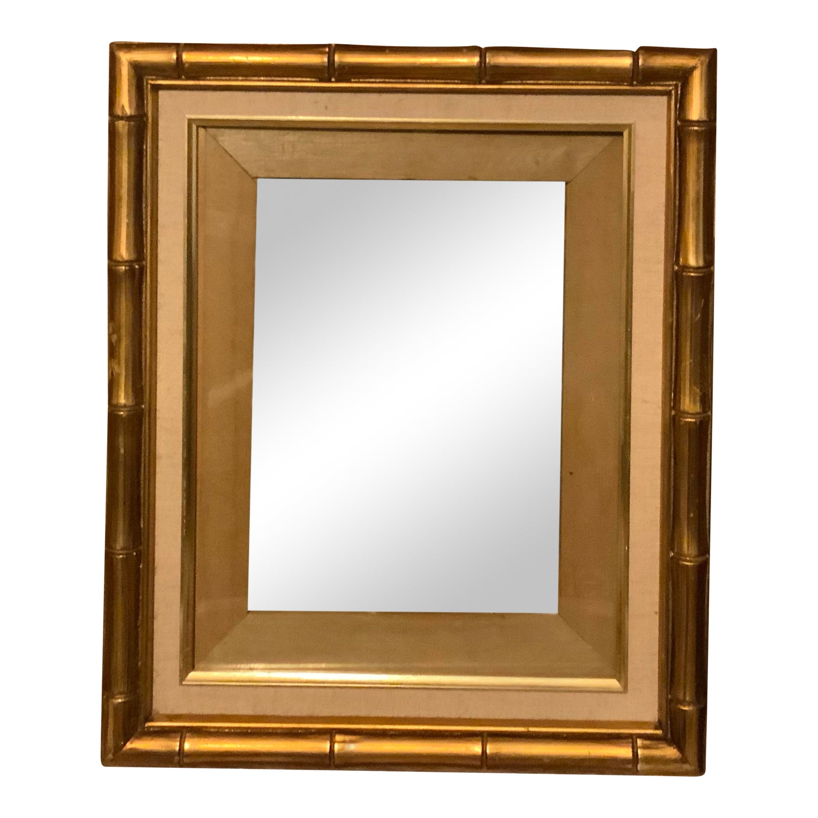 1980s Hollywood Regency Bamboo Gold Frame | Chairish