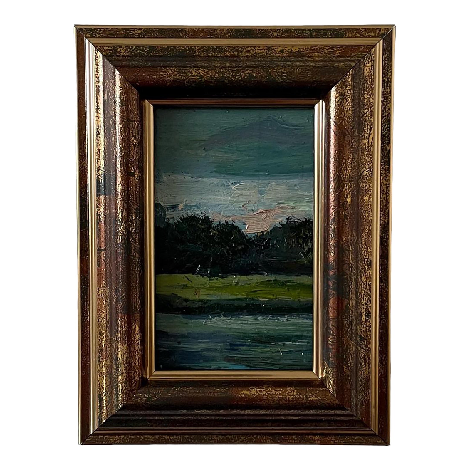 Vintage Abstract Expressionist Oil Seascape, Framed | Chairish