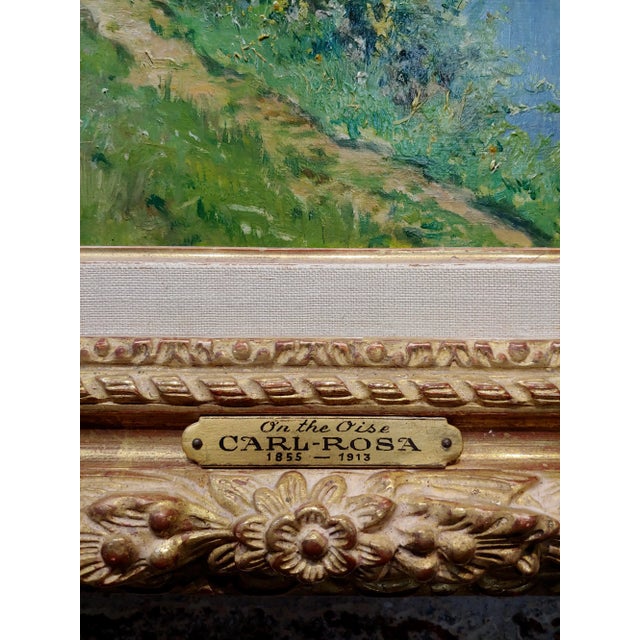 Mario Carl-Rosa-19th Century Picturesque French Town by the River-Oil ...