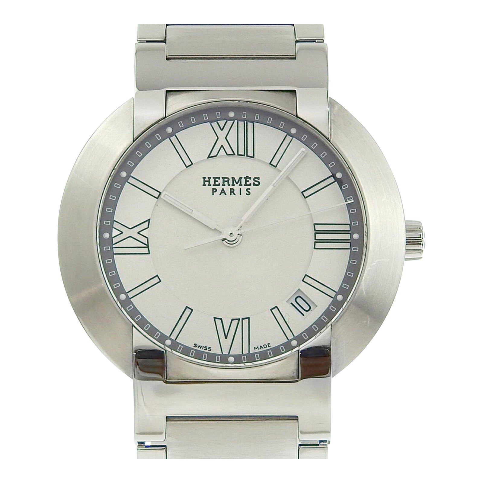 Hermes Nomad Watch Auto Quartz No1.710 Stainless Steel Analog Display ...