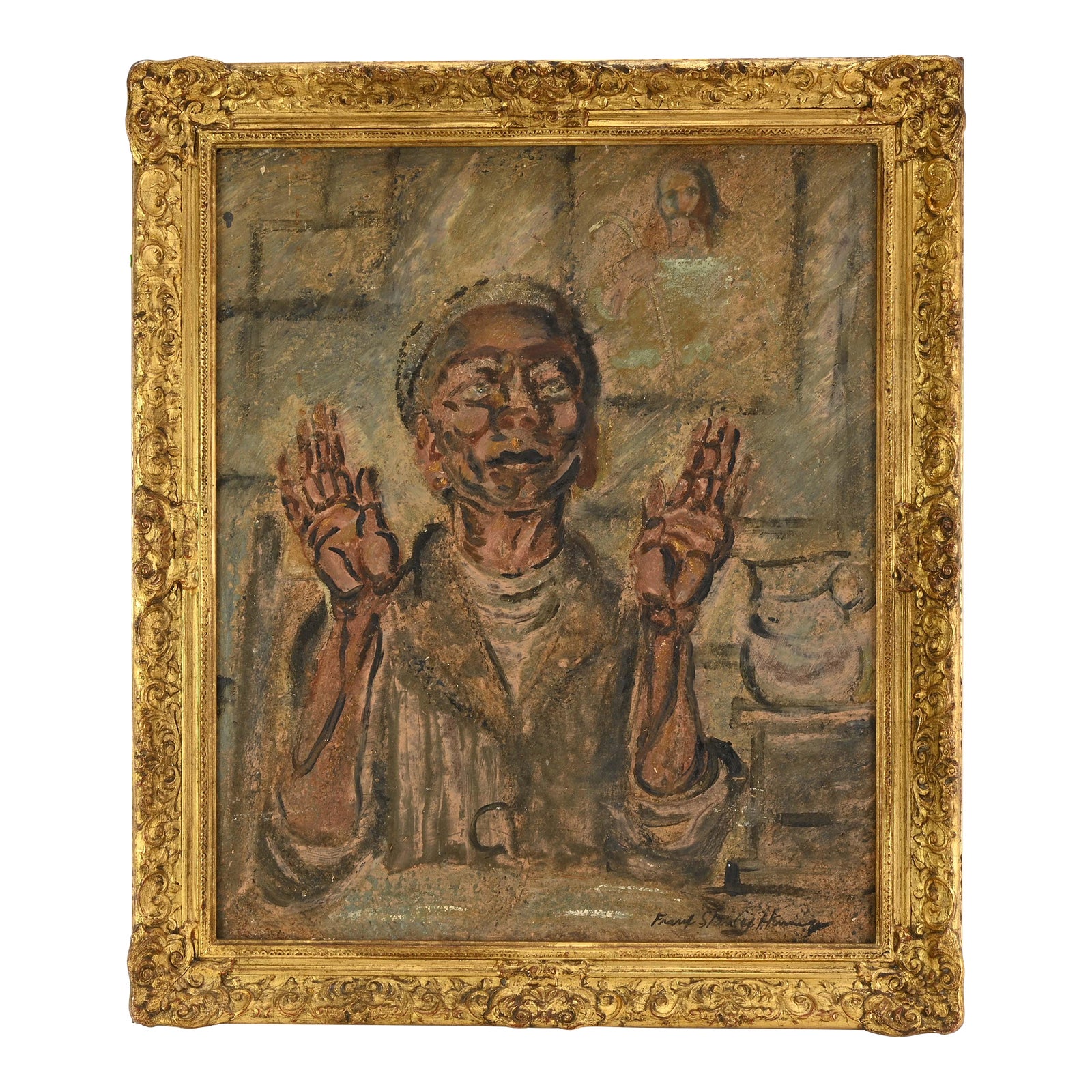 Frank Stanley Herring “Ise Coming Too” Oil on Canvas | Chairish