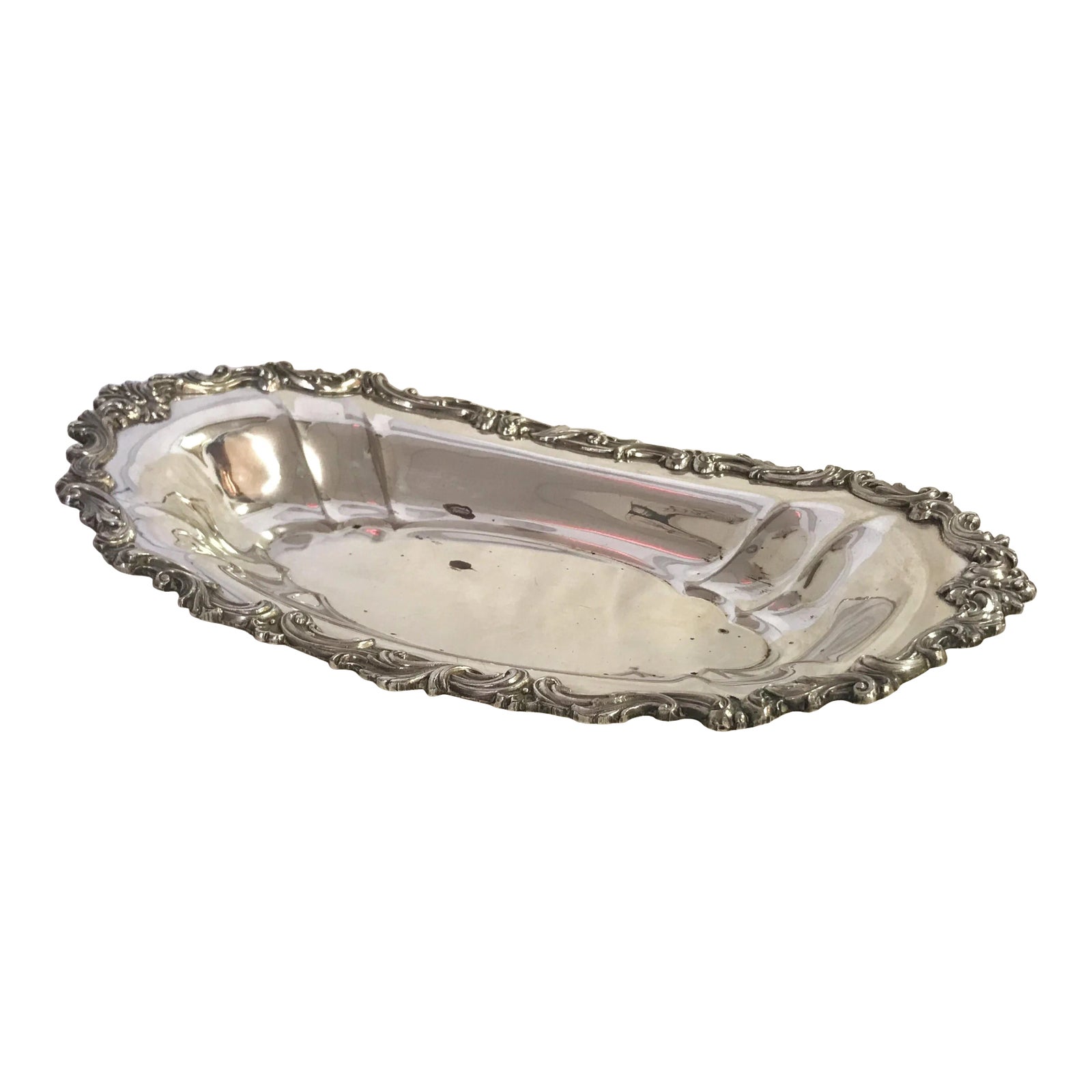 Vintage Silverplate Oval Serving Dish | Chairish