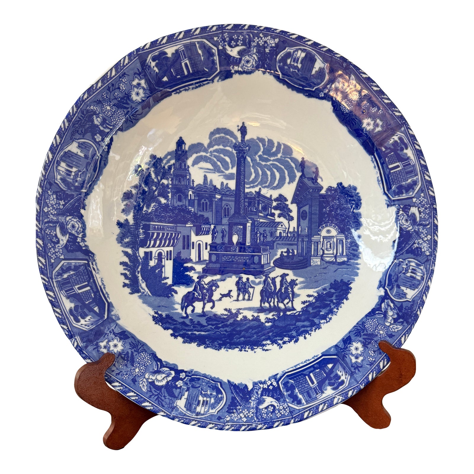 20th Century Victoria Ware Ironstone Chinoiserie Blue and White Large ...