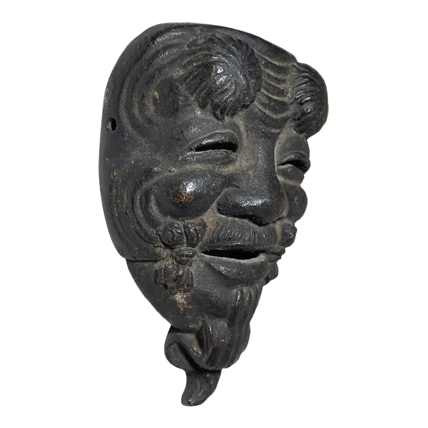 Antique 19th Century Solid Bronze Japanese Meiji Signed Noh Mask Wall ...