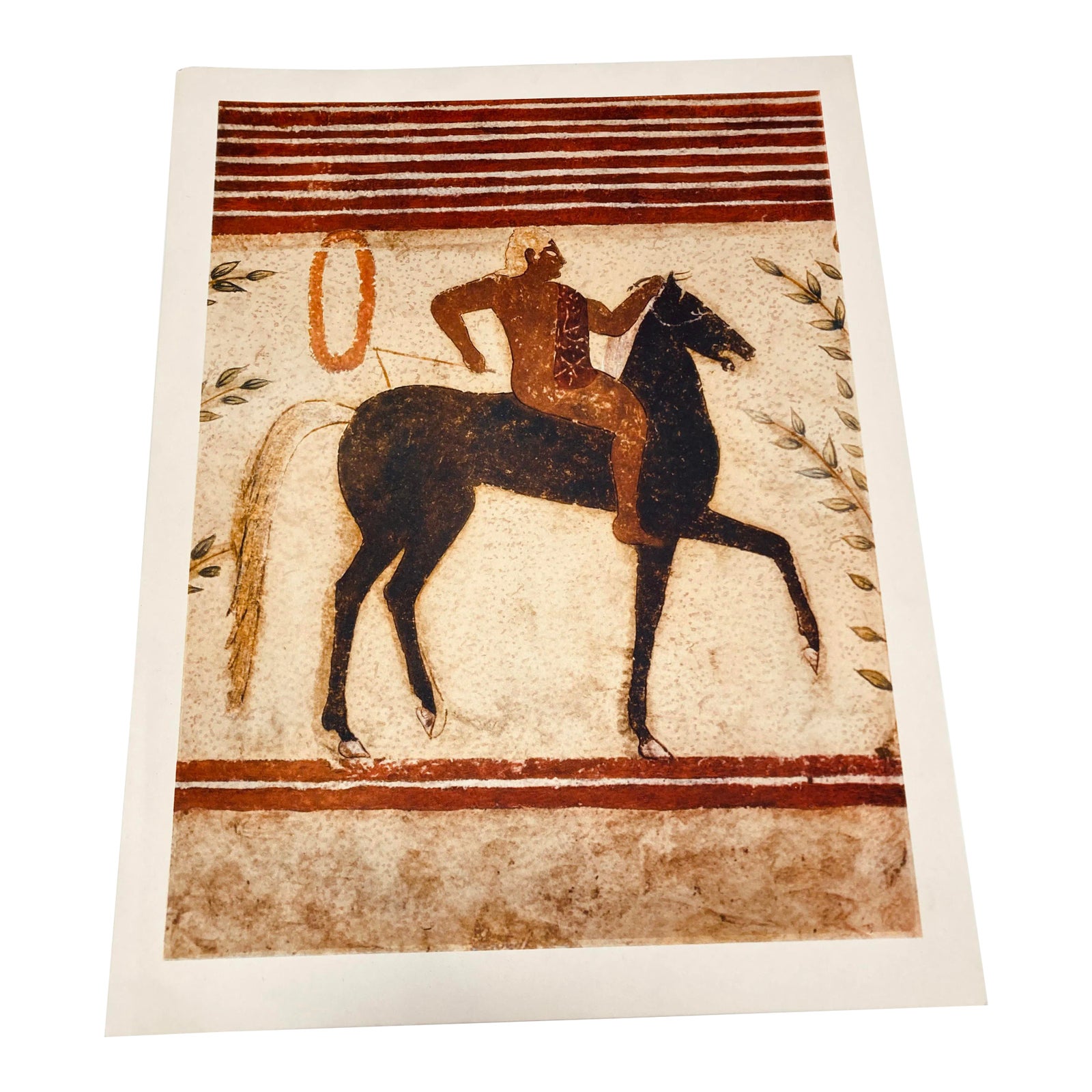 1960s Italian Roman Hunter Figure Art Print | Chairish