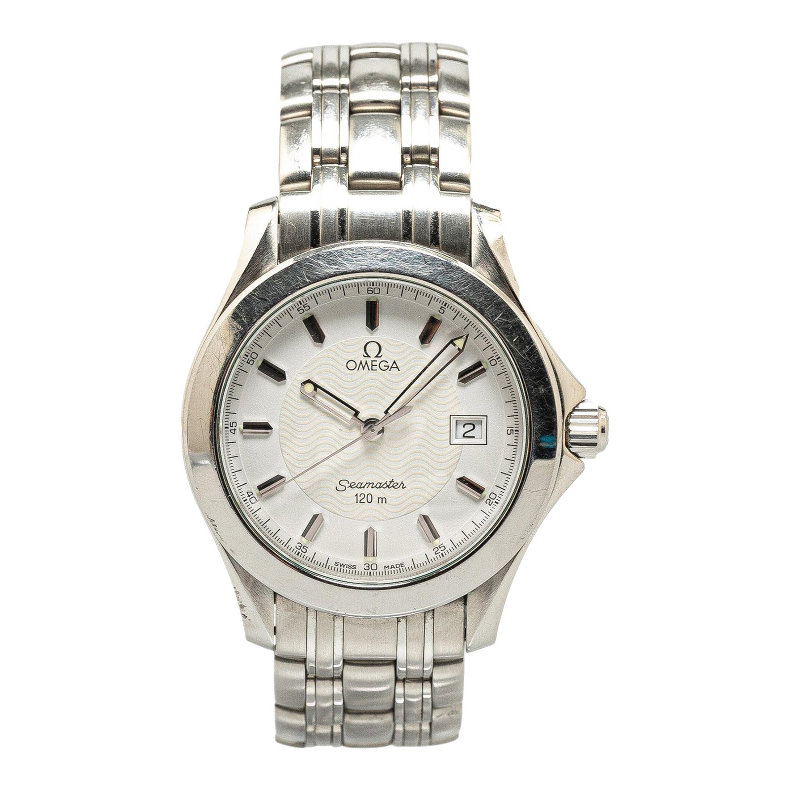 Omega Quartz Stainless Steel Seamaster 120M Watch | Chairish