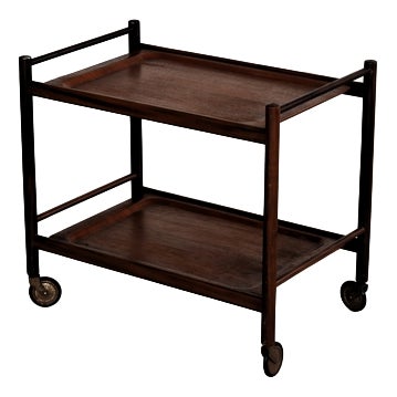 Vintage Serving Trolley in Teak, 1960s | Chairish