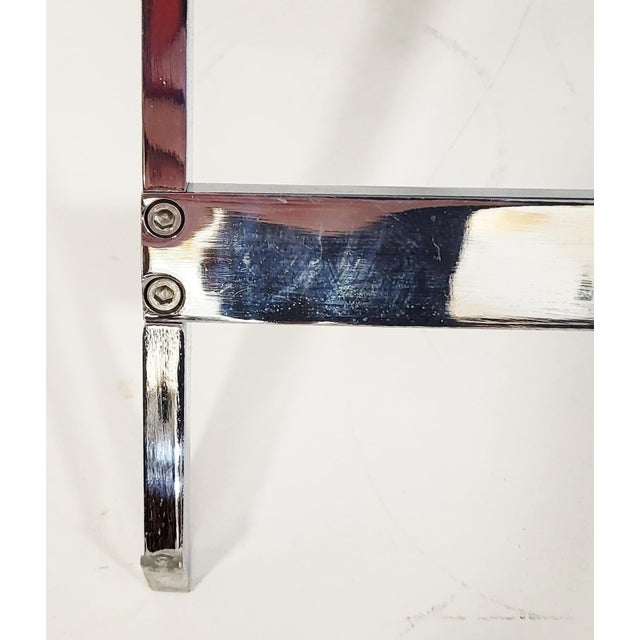 Vintage Mid-Century Modern "X" Form Chrome & Leather Paul Tuttle Bench ...